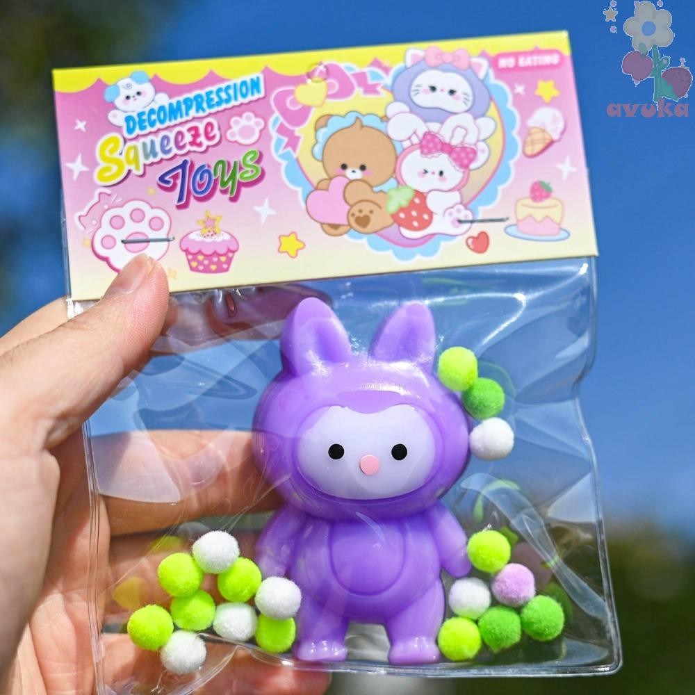 AVUKA Cartoon Fidget Toy, Slow Rebound Rabbit Labubu Squeeze Toy, Funny ...
