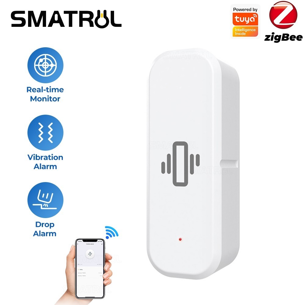 ROVF Zigbee Smart Vibration Sensor Detection,Tuya Smart Life APP Notification,Real-Time Motion ...