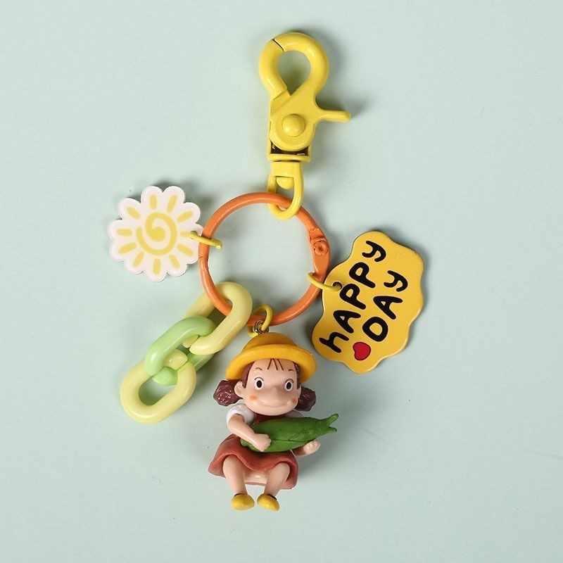 Hayao Miyazaki My Neighbor Totoro Keychain Cute Xiaomei Keyring ...