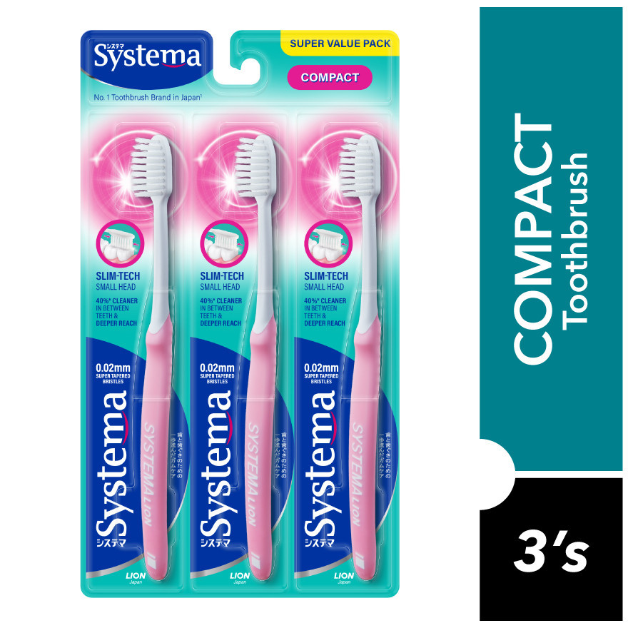 Systema Super Value Pack Compact Toothbrush (3's) | Shopee Malaysia