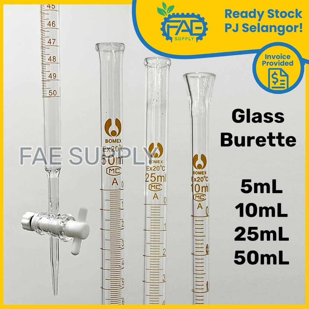 Burette Glass Burette 5/10/25/50/100ml 四氟酸式滴定管 | Shopee Malaysia