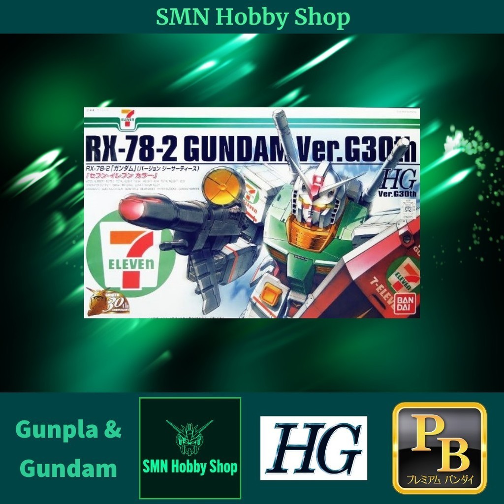 HG 1/144 RX-78-2 Gundam Ver G30th 7-Eleven Limited Gunpla Gundam Toys Plastic Model Kit [HGUC ...