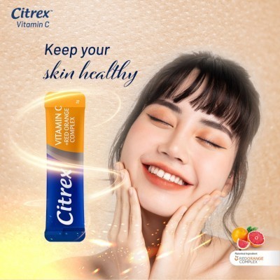EXP 12/2024 Citrex Vitamin C + Red Orange Complex Peach Flavour ( 15 ...