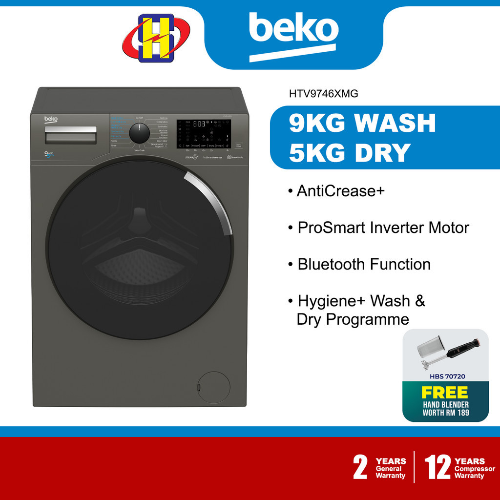 Beko Washer Dryer (9KG/5KG) ProSmart Inverter AquaWave HomeWhiz Front ...
