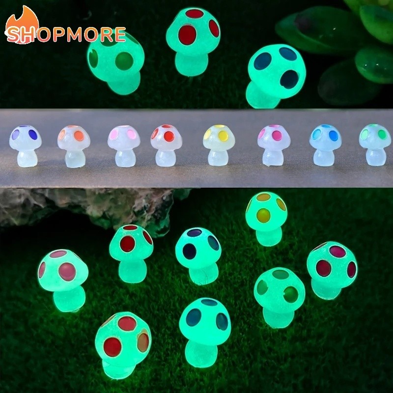 [Marvelous] Mini Luminous Mushroom Decor DIY Garden Car Dashboard Micro ...