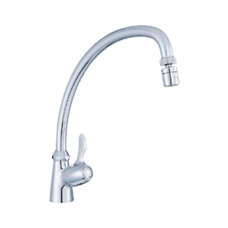 DOE QT115 Quarter Turn Pillar Mounted Sink Tap With Coral Handle ...