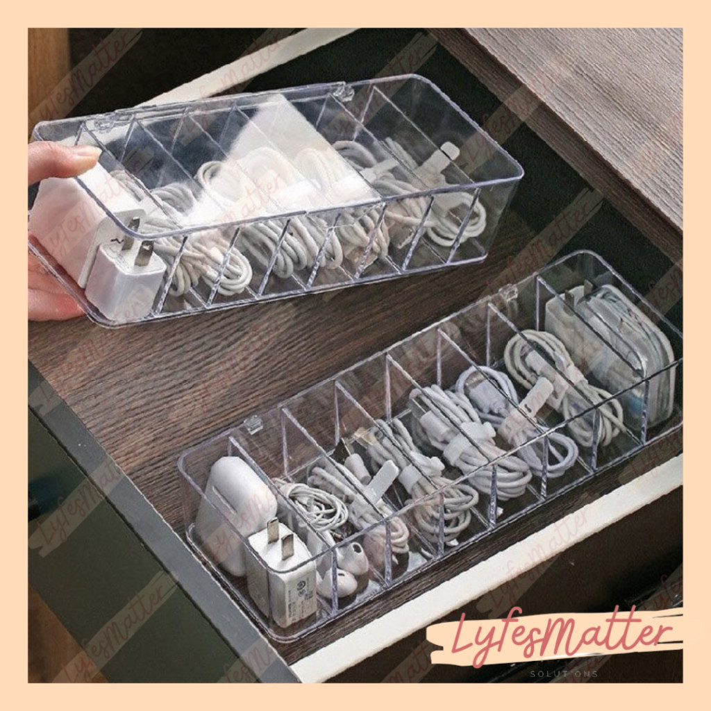 Earphone/Cable Storage Box Multifunctional Drawer Sorting Compartment ...