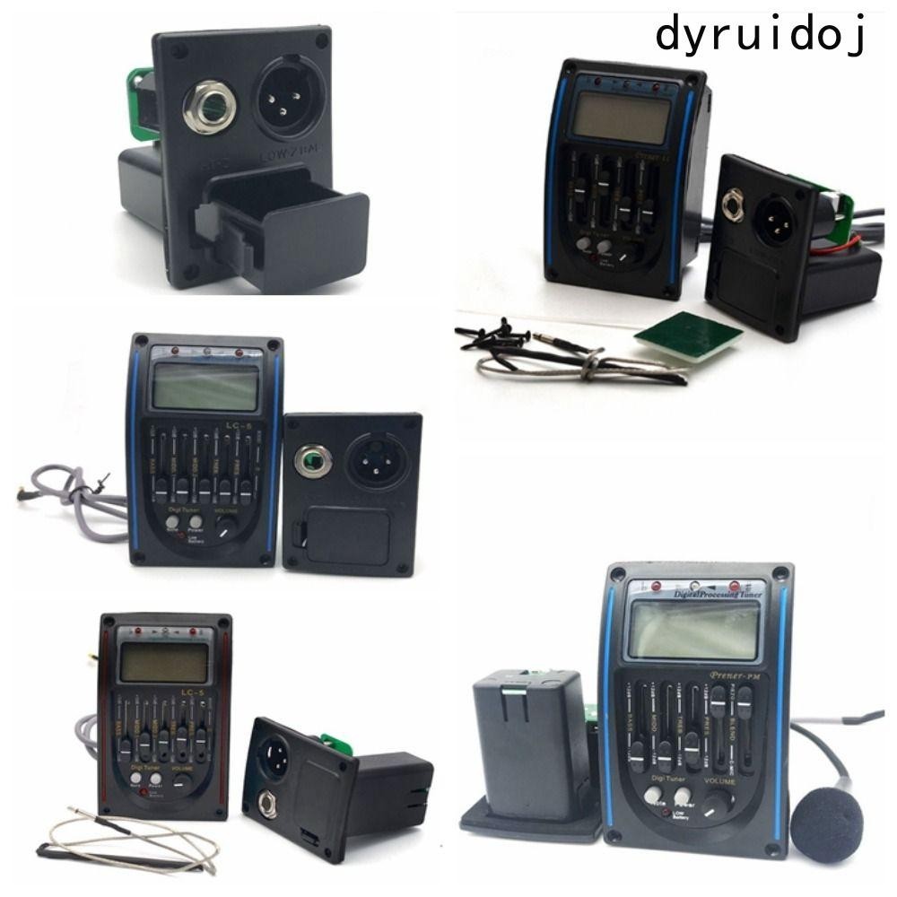 DYRUIDOJ Band Acoustic Guitar Preamp, LC-5/4 5 Band Guitar Tuner System ...
