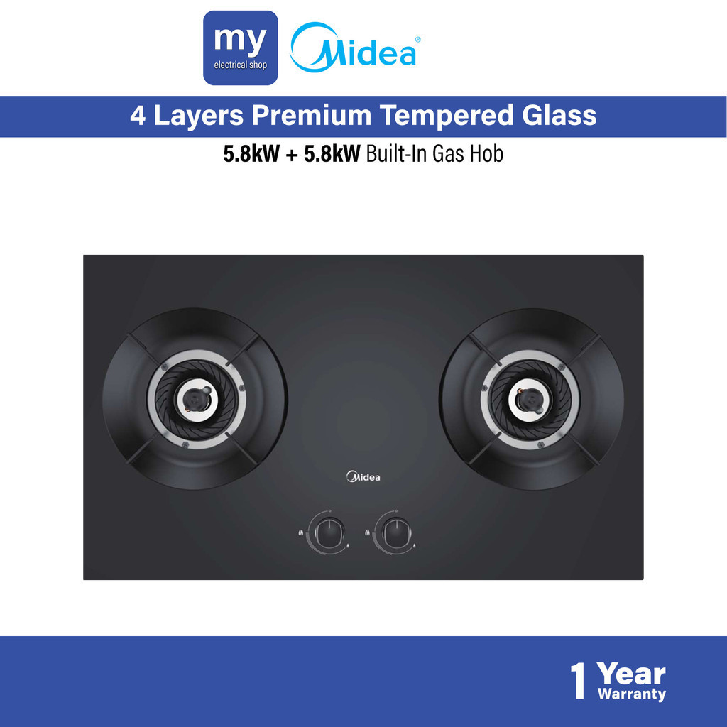 Midea 4 Layers Premium Tempered Glass Built In Gas Hob MGH-2280GL ...
