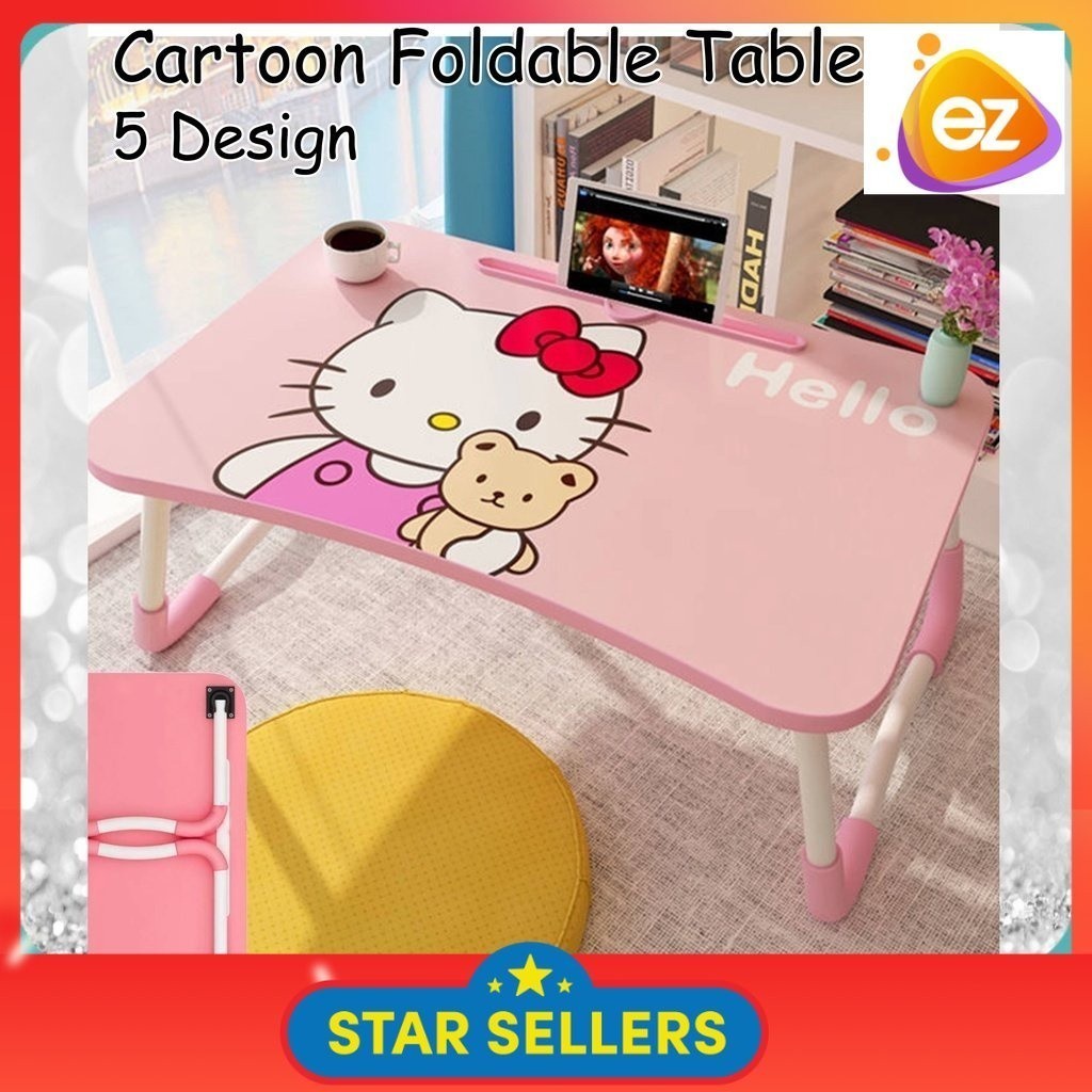 Meja laptop Cartoon Folding Table Laptop iPAD Stand Holder Meja study ...