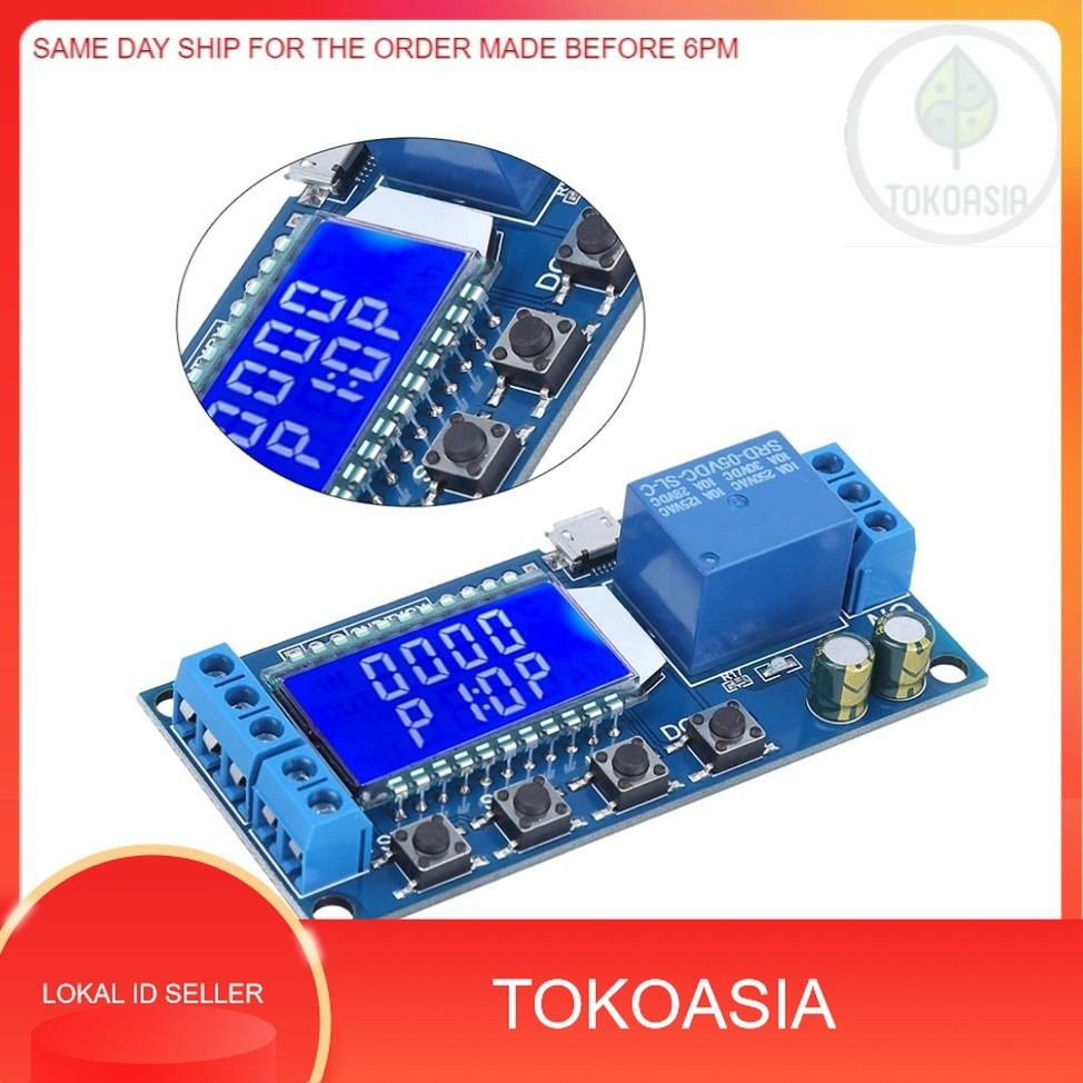(Ready Stock) XY-LJ02 Cycle Trigger Delay Timer Switch Circuit Electronic Relay Module with LCD ...