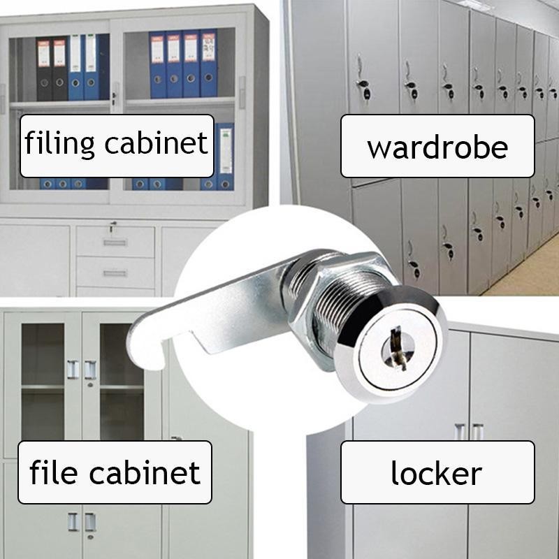 Classic Security Lock Metal Cylinder Cabinet Locker Cam Lock With Keys ...