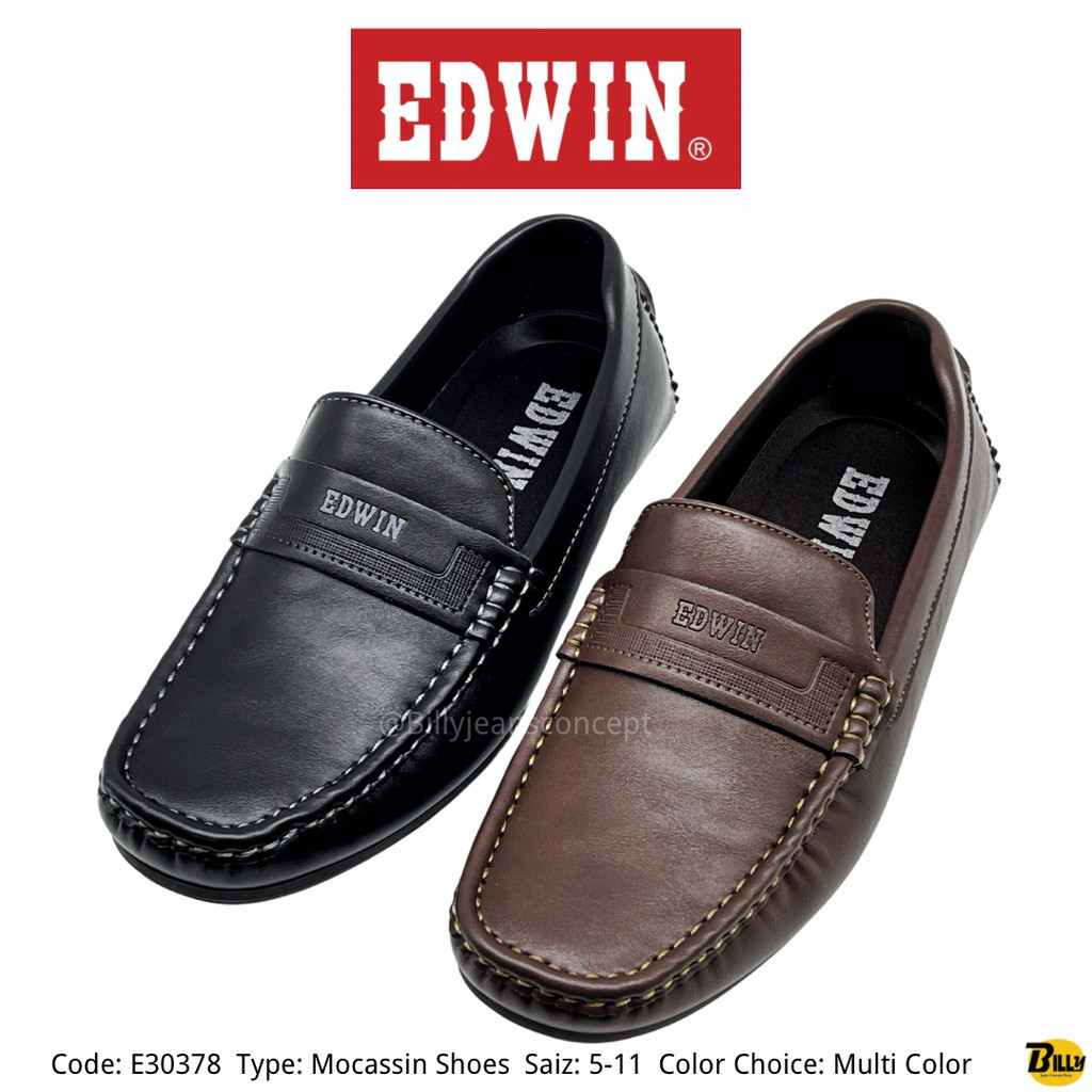 EDWIN Brand Men’s Comfort Casual Mocassin Shoes ( E30378 ) | Shopee ...