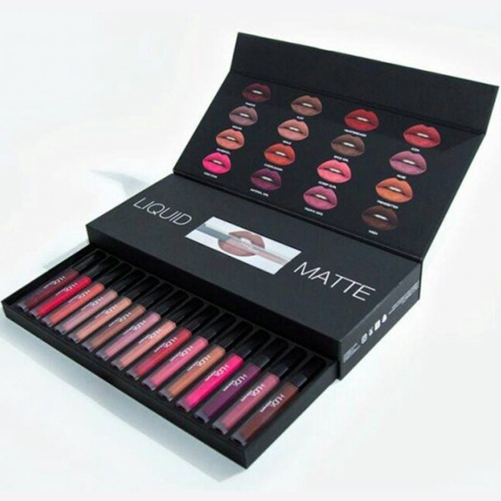 hud beauty Combo Liquid Matte Lipstick Set Of 16 Piece | Shopee Malaysia