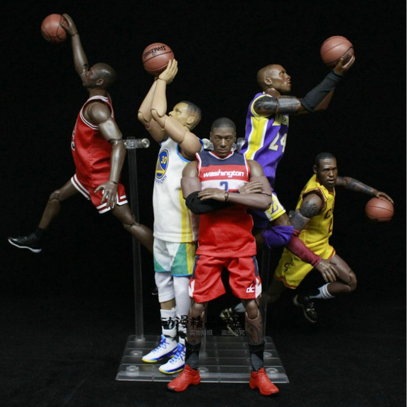 NBA Star Figurines, Cavaliers James 23, Wade 3, Jordan 23, Curry 30 ...