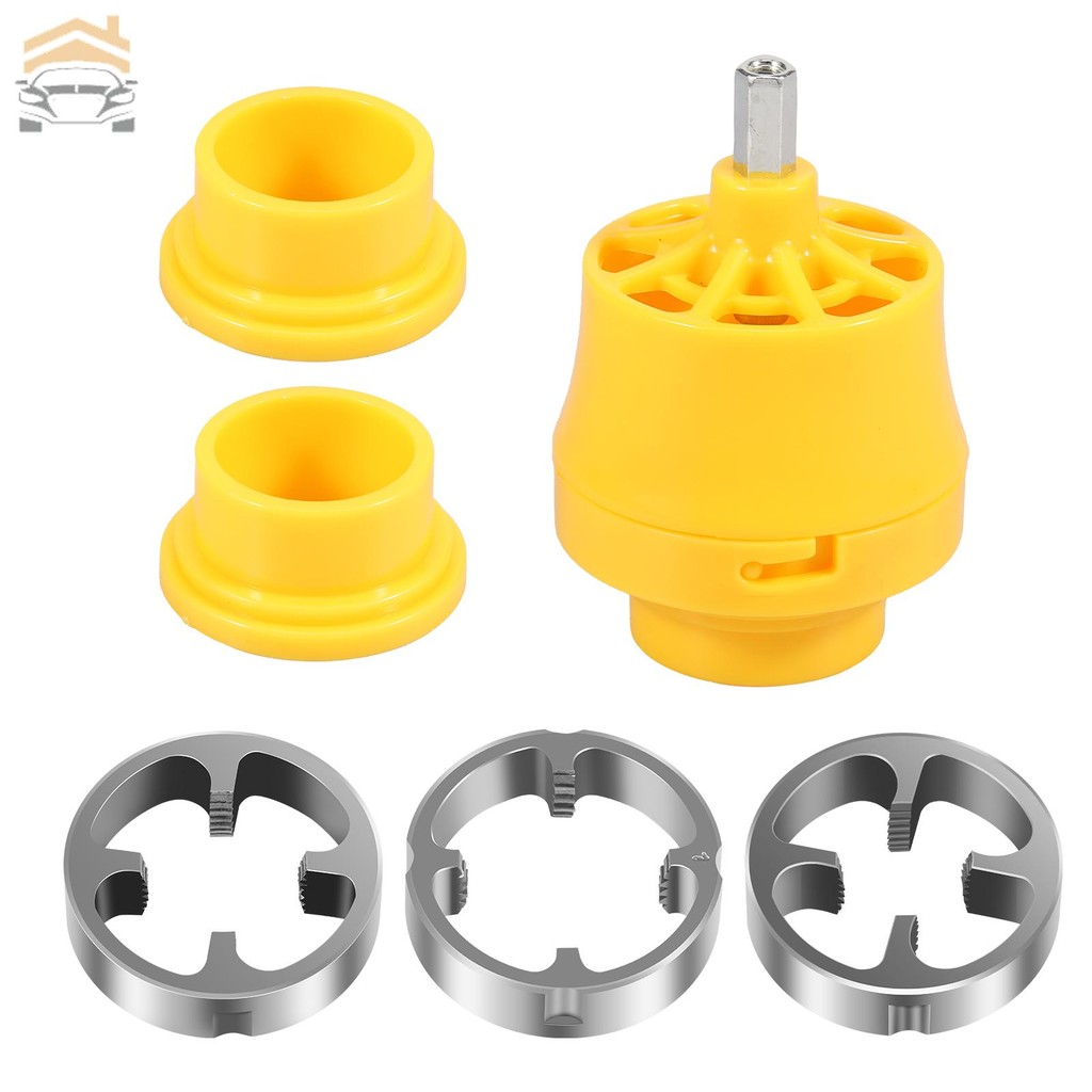 PVC Thread Maker Tool Practical PVC Pipe Threader Set with 3 Dies 1/2 ...