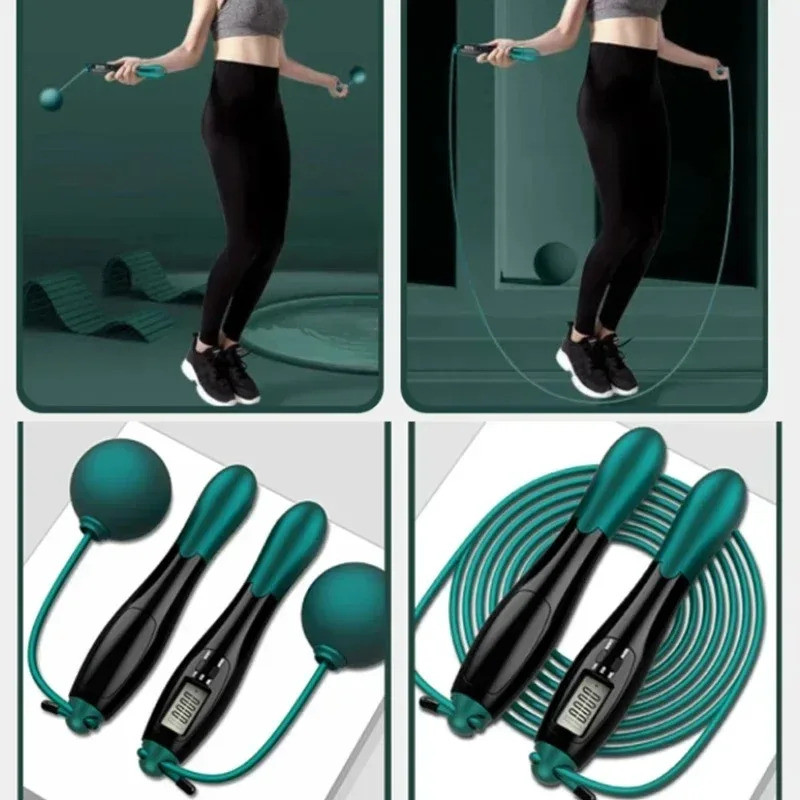 2-in-1 Smart Cordless Skipping Rope, 2.8m with Digital Counter 2合一无绳跳绳 ...