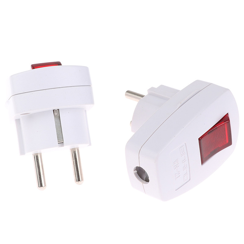 SUM 1Pc Germany Type F Rewireable Power Plug W/ LED Indicator Switch ...