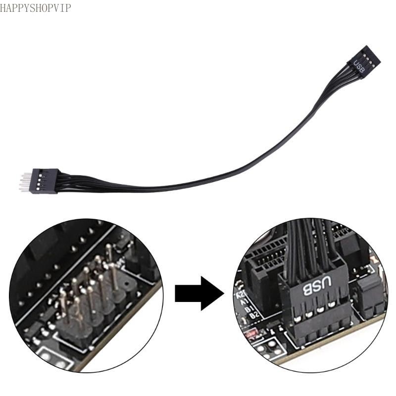 HSV Computer Motherboard Front Usb 9pin 2 0 Extension Cable 9-Pin Male ...