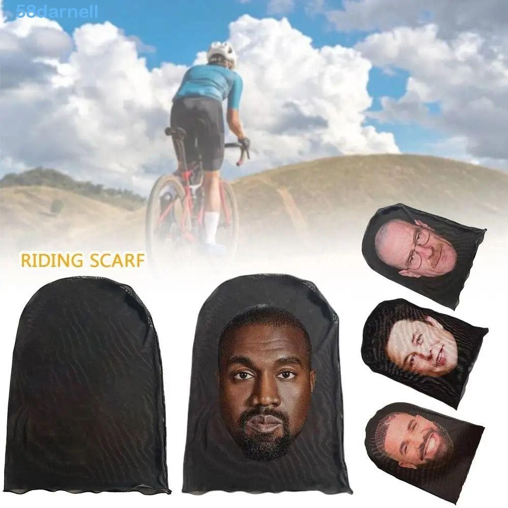 DARNELL 3D Seamless Mask, Famous Person Kanye Face 3D Printed Face Mask ...