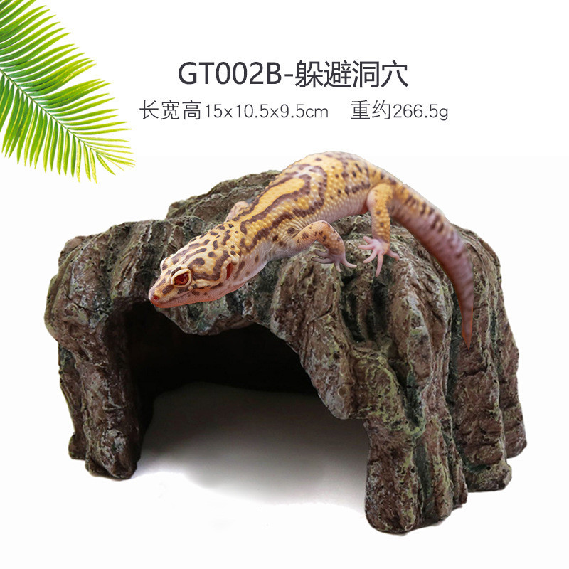 Gecko Climbing Pets Hide Caves Living Turtle Sunning Platform Pet ...