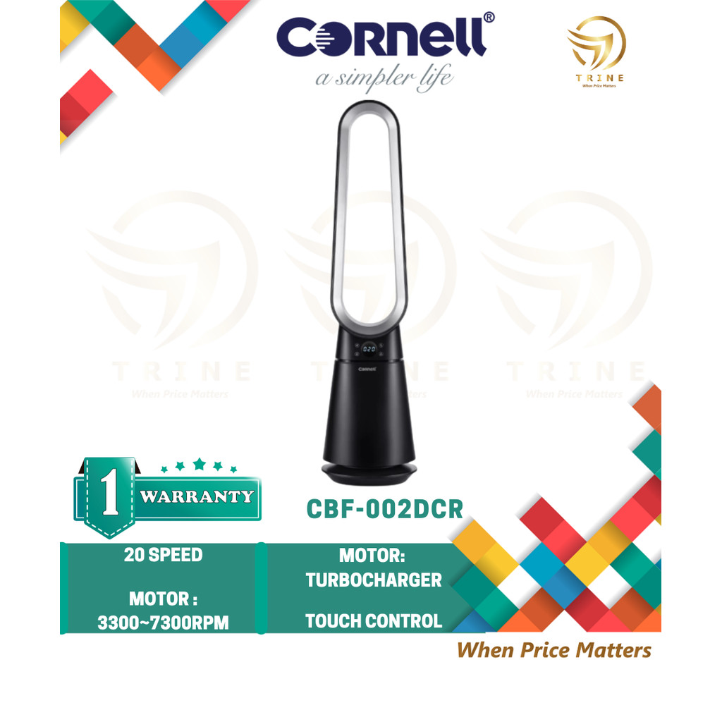 CORNELL BLADLESS DC MOTOR STAND FAN (20 SPEEDS) CBF-002DCR | Shopee ...