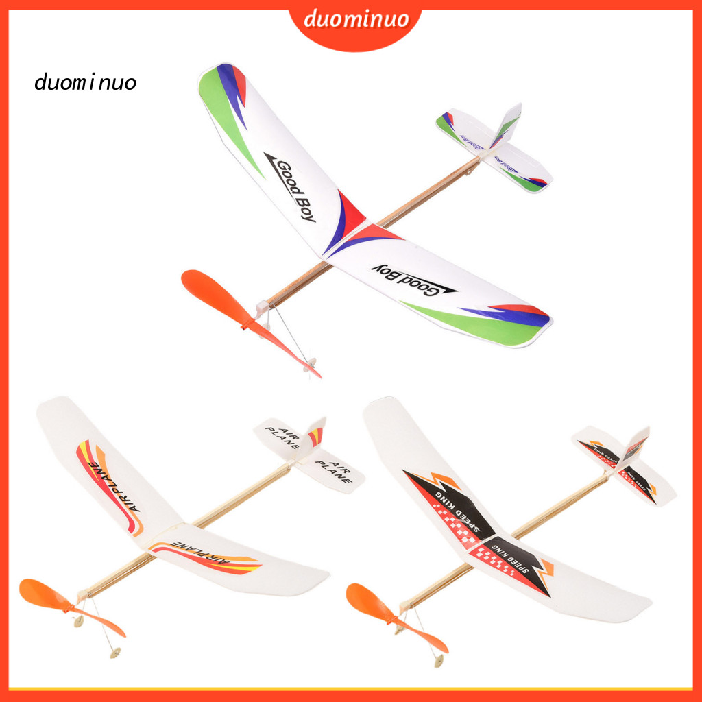 DU| Vintage Airplane Toy Aircraft Model Toy Rubber Band Powered Glider ...
