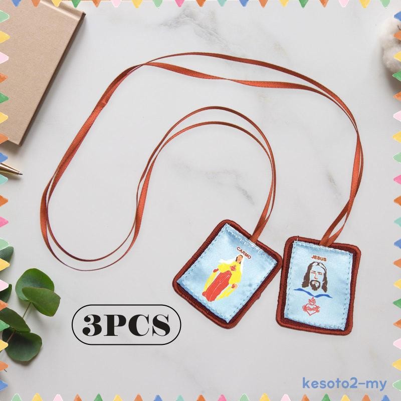 [Kesoto2] 3Pcs Catholic Scapular Pendant Handcrafted Traditional Wall ...