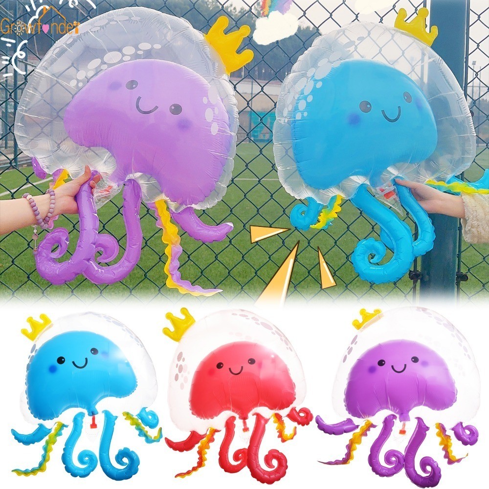 Cartoon Ocean Jellyfish Inflatable Balloon Cute Large Double-layer ...