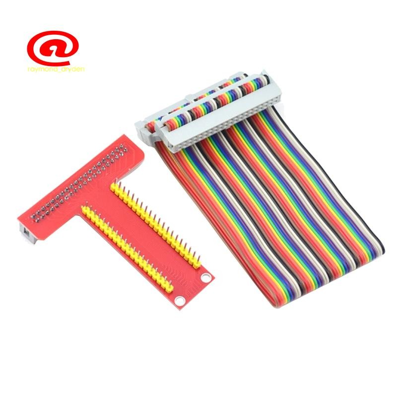 For Raspberry Pi GPIO T-Type Expansion Board+40Pin Color Cable 4B/3B+/ZERO/W | Shopee Malaysia
