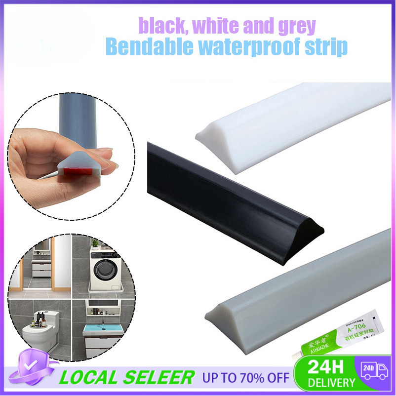100cm Water Blocking Strip Self-Adhesive For Bathroom Shower Kitchen ...