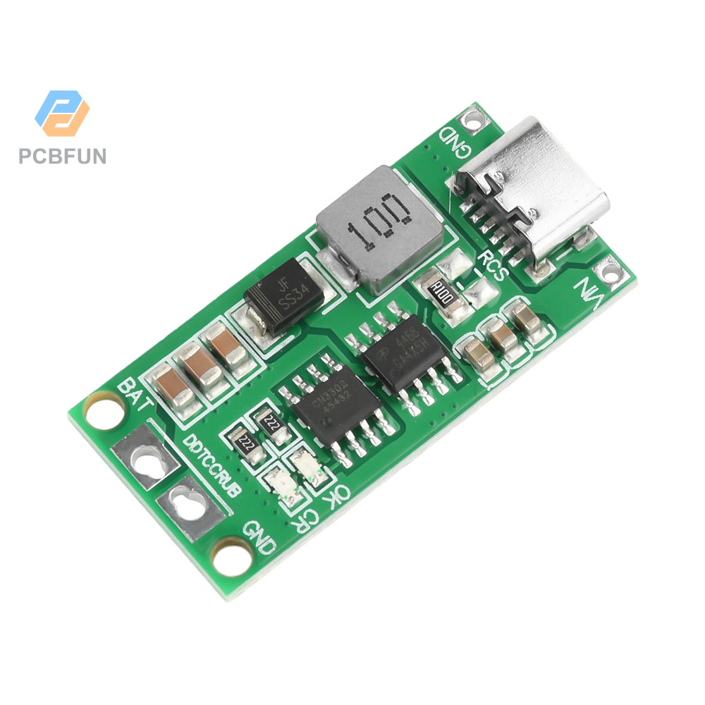 Pcbfun 1/3/5PCS 2S/3S/4S 1-4A Booster Module Lithium Polymer Battery Charger Module Type C DC 3 ...