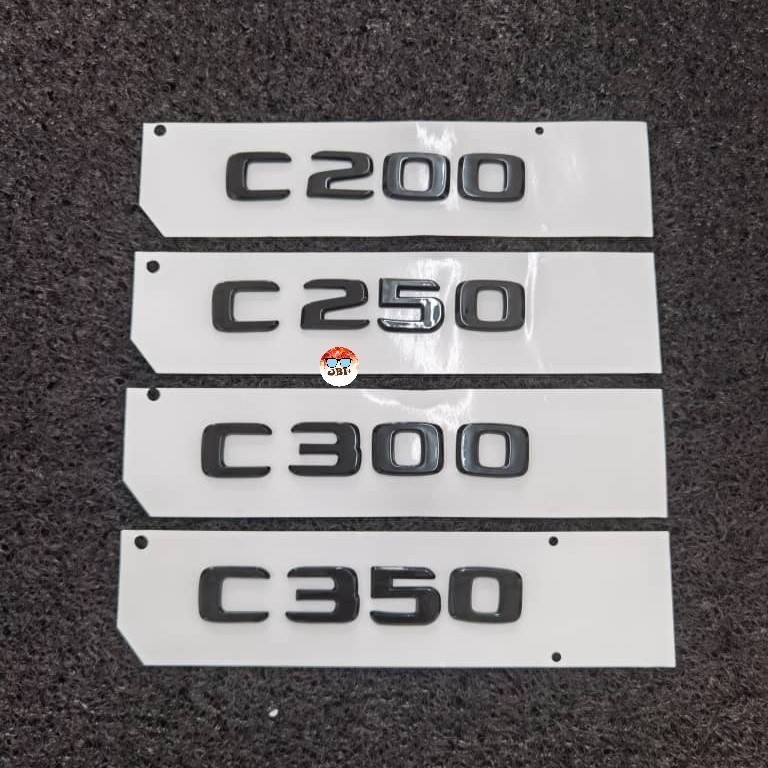 Mercedes Benz AMG Logo AMG Emblem C200 C250 C300 C350 Silver Gloss ...