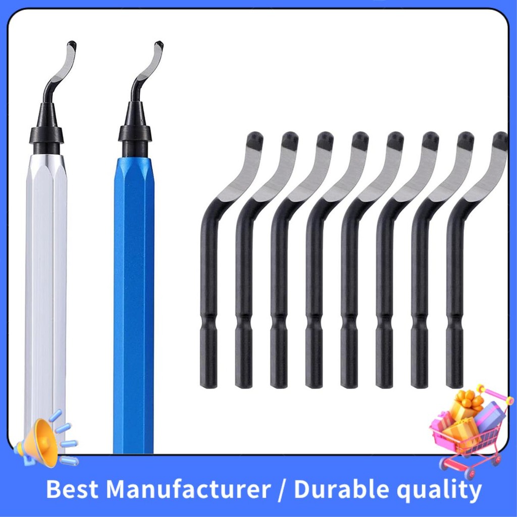 【NEW】2 Pcs Deburring Tool +10 Pcs BS1010 High Speed Steel Blades for ...