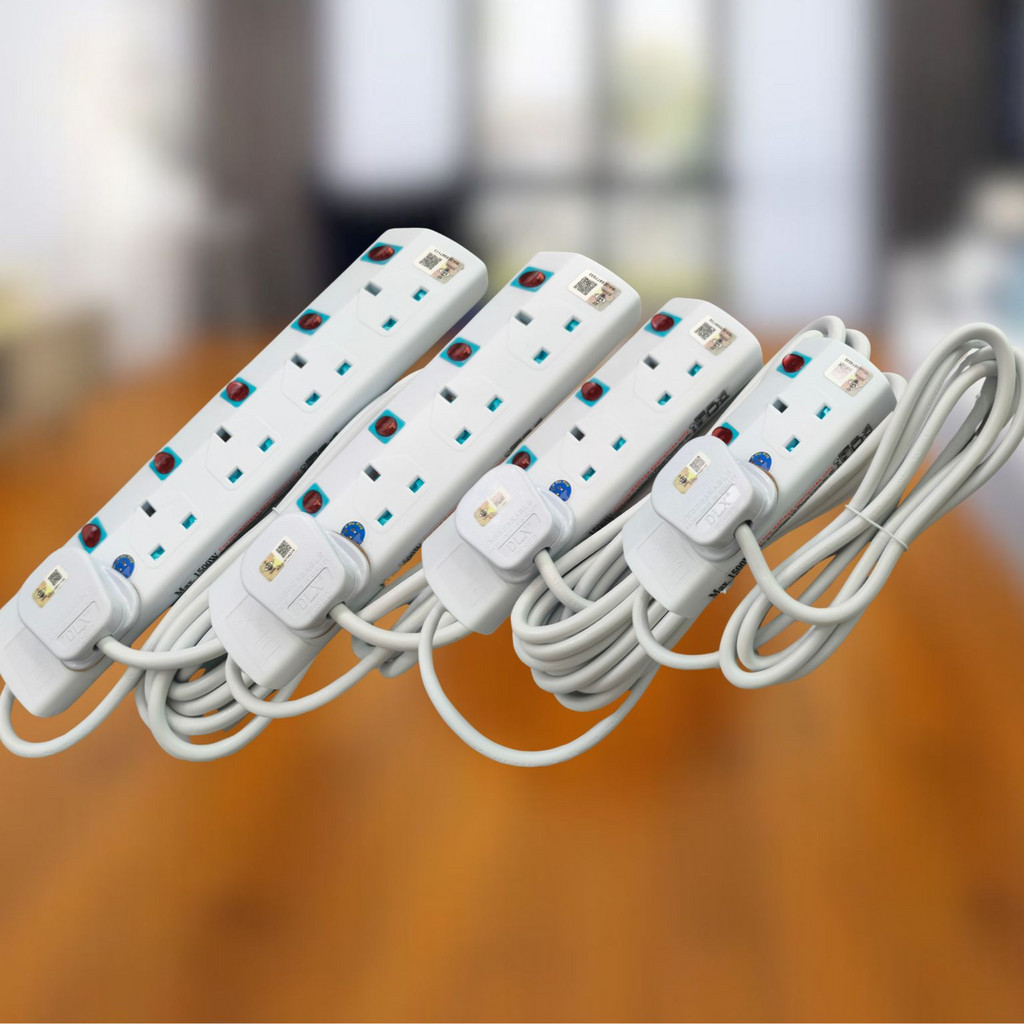 (D9) 2 / 3 / 4 / 5 Gang SIRIM 5M Heavy Light Duty Extension Trailing ...