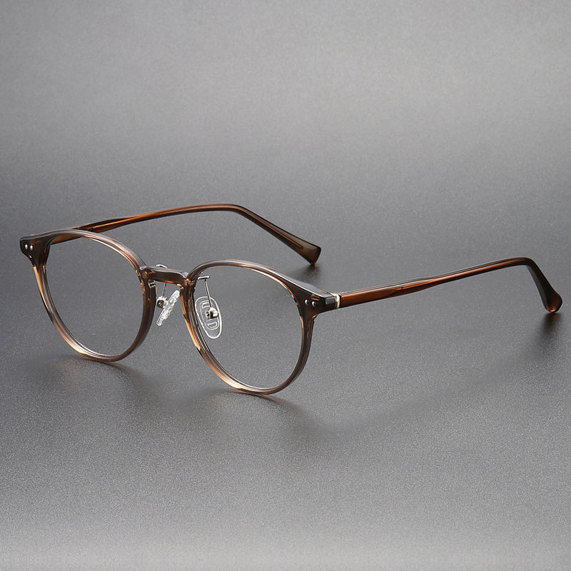 Light TR90 Glasses Frame Retro Korean Eyeglasses Men Women Round ...