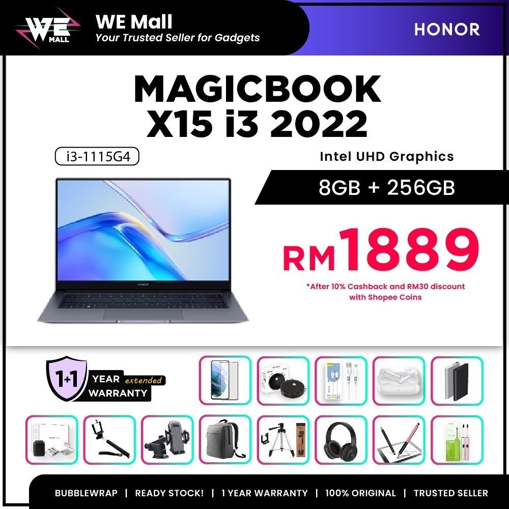 HONOR Magicbook X15 i3 11TH GEN [8GB + 256GB] / i5 11TH GEN [8GB ...
