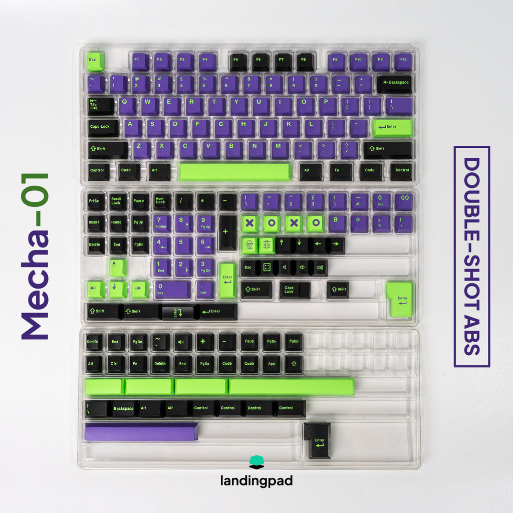 Mecha 01 Mecha-01 / Eva 01 Eva-01 Keycaps Doubleshot ABS for Mechanical ...