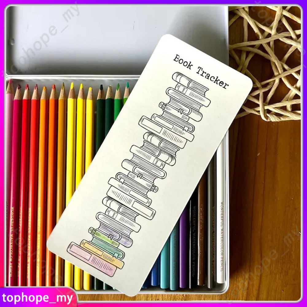 Book Tracker Stationery Reading Progress Tracking Card Memo Check-in ...