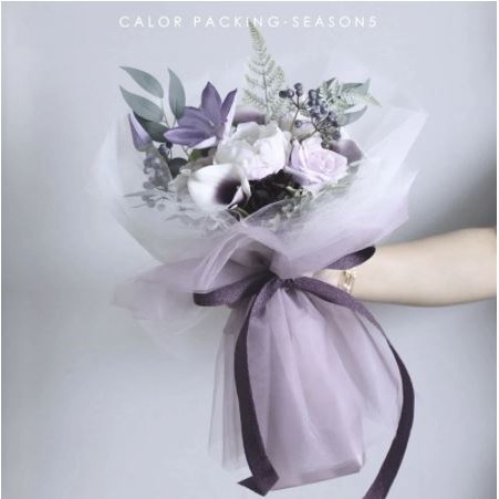 1pcs Net Yarn Gauze Flower Packaging DIY Decorative Bouquet Craft Paper ...