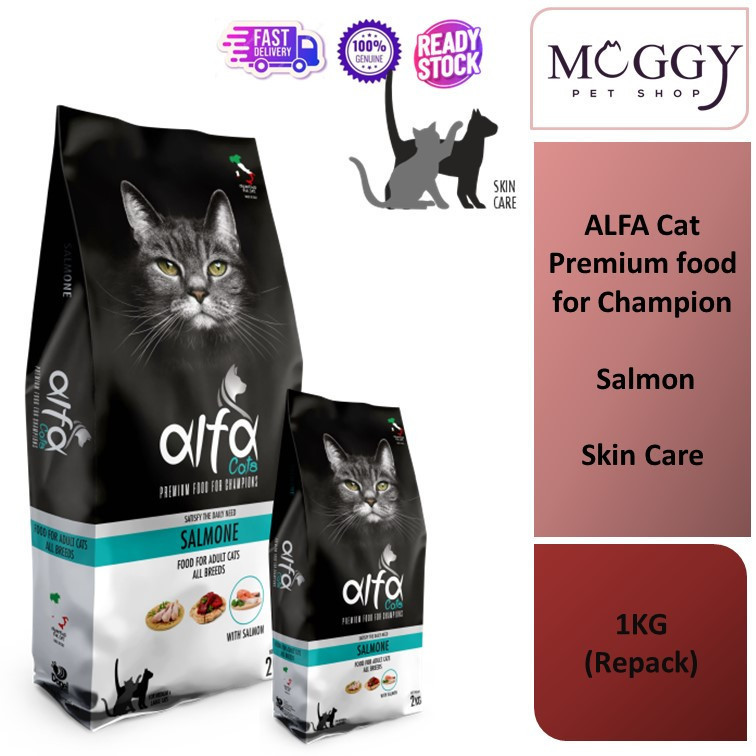 ALFA CATS PREMIUM FOOD FOR CHAMPIONS SALMON 1KG REPACK | Shopee Malaysia