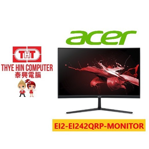 ACER-EI242QR-PBIIPX 16;9 1MS LED HDMI 144HZ FHD CURVED MONITOR | Shopee ...