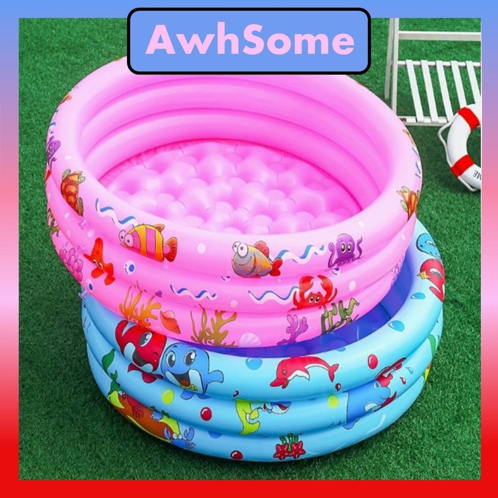 Inflatable Kiddie Pool Kolam 70cm x 18cm Cartoon Patterns Small ...