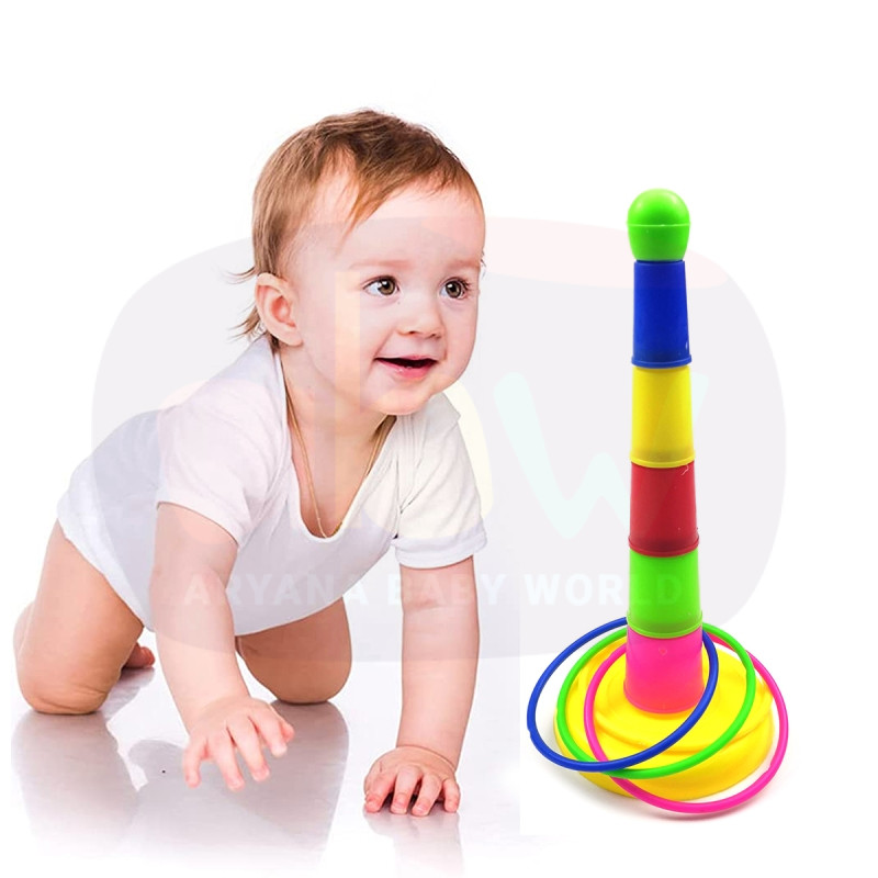 Fun Throwing RING STACK FERRULE Interactive Game for Kids Children ...