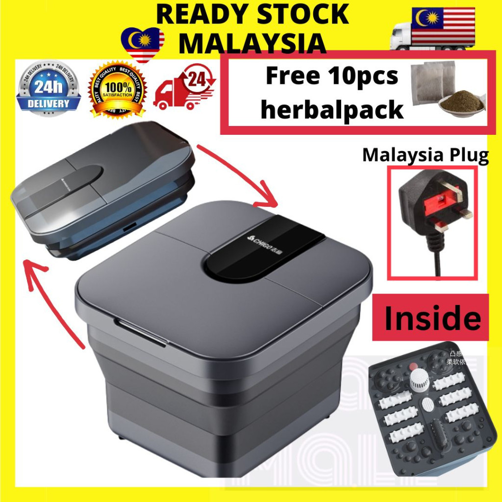 Foldable Foot Massage Machine Auto Heat Foot Spa Machine Foot Bucket ...