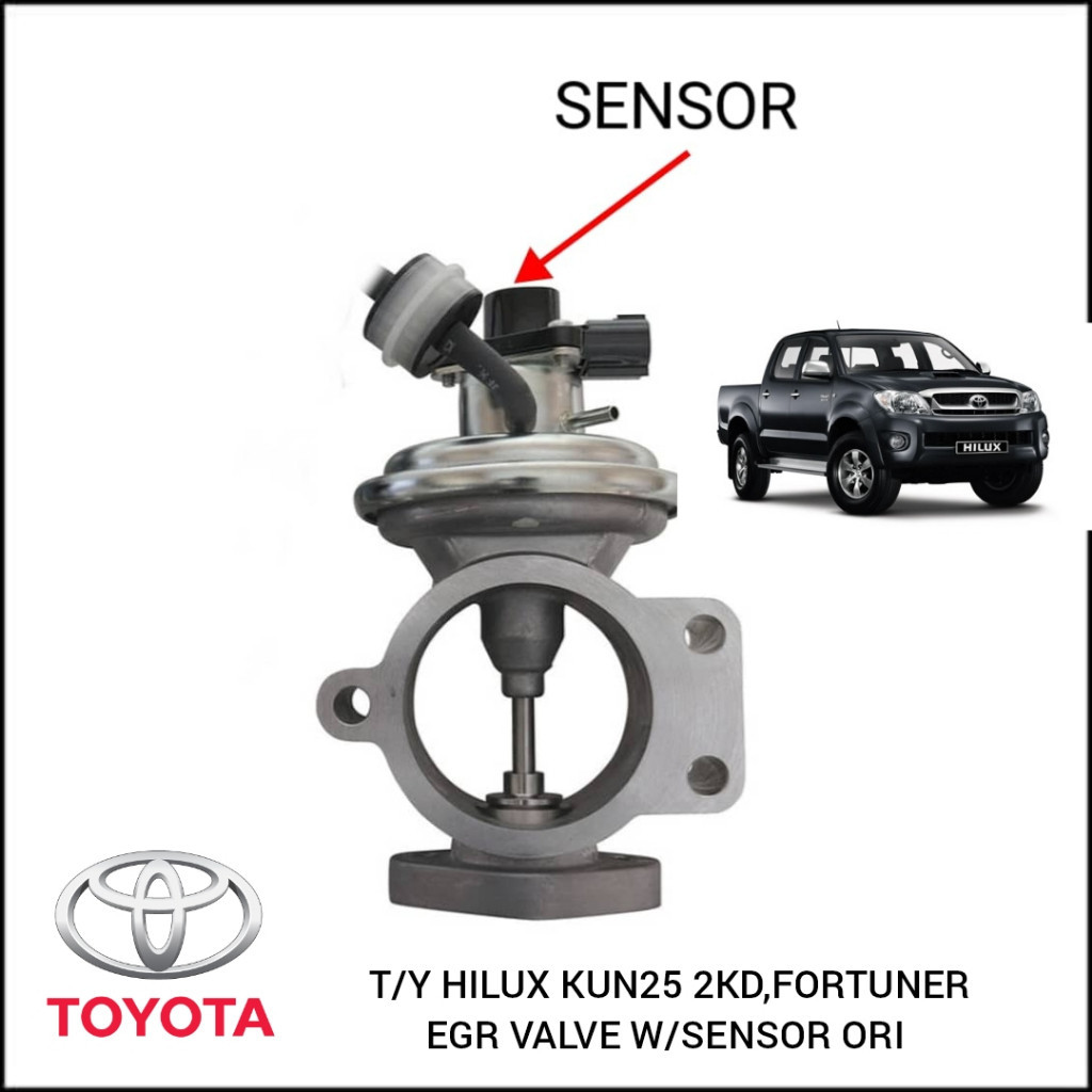 TOYOTA HILUX KUN25 2KD,FORTUNER EGR VALVE W/SENSOR ORIGINIAL | Shopee ...