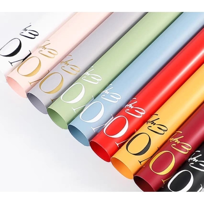 20pcs Love Wrapping Paper Waterproof Bouquet Gift Flower Wrapper ...
