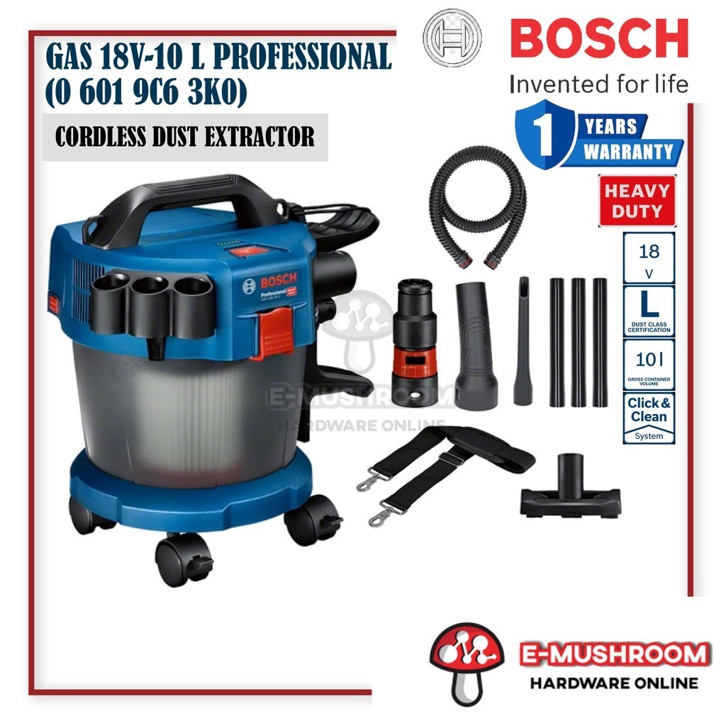 Bosch GAS 18V-10 L Professional Cordless Dust Extractor | Shopee Malaysia