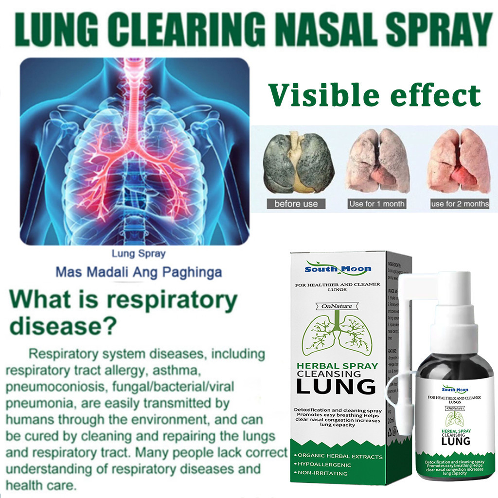 MSW Clear Lung Nasal Spray Herbal Repair Spray Lung Protection Relief ...