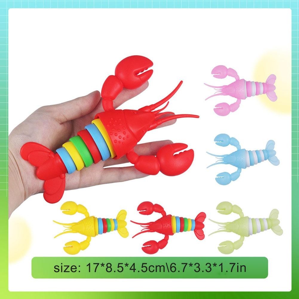 Lobster Flexible Fingertip Sensory Novelty Emulation Worm Toy Fidget ...